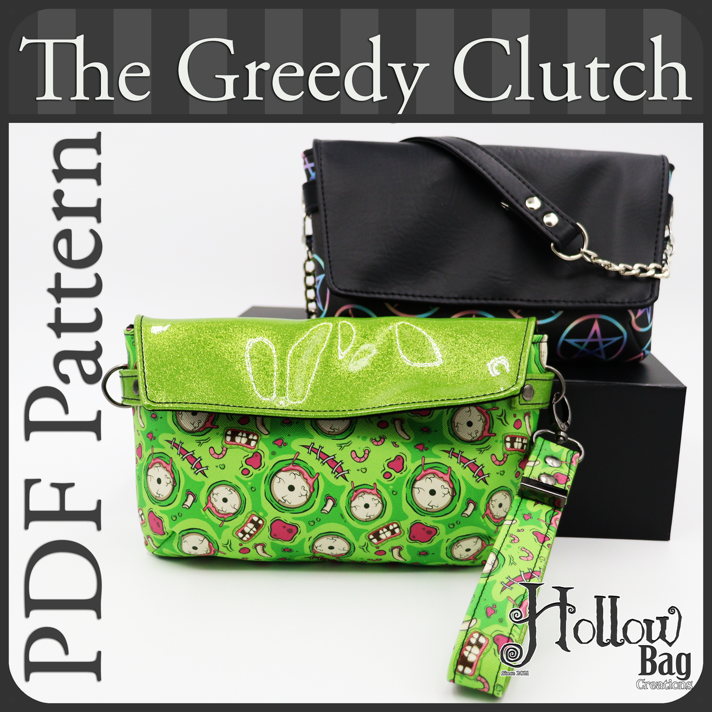 PATTERN - The Greedy Clutch – Hollow Bag Creations